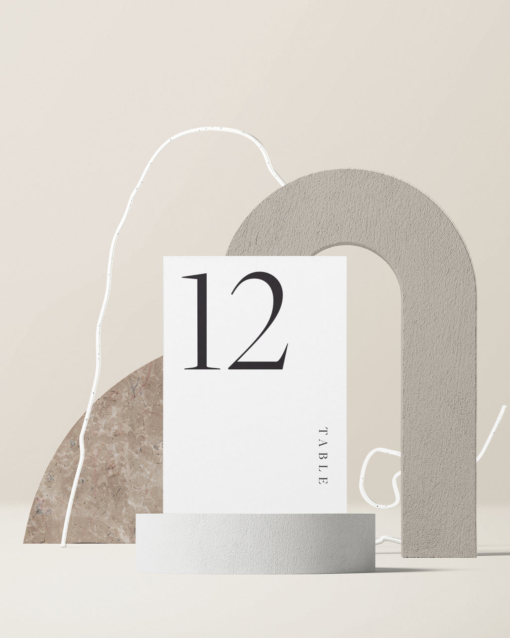 Slate Asymmetrical Table Numbers – A Modern Wedding