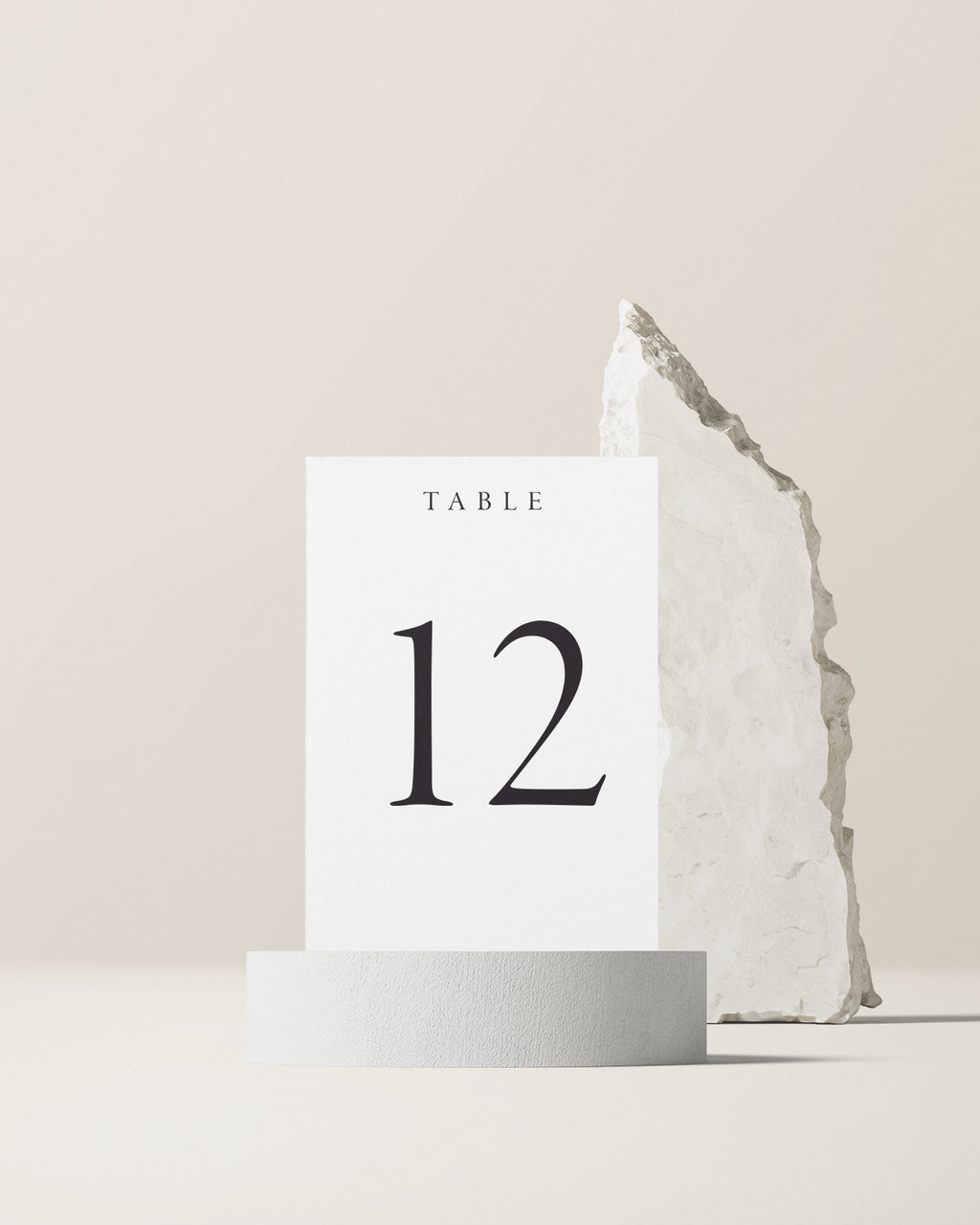 Stone Centered Table Number – A Modern Wedding