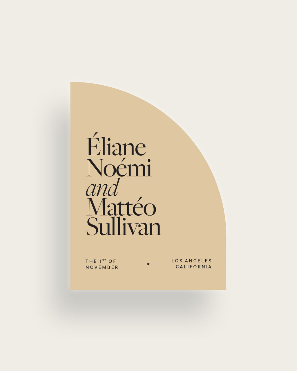 Slate Half Arch Welcome Sign – A Modern Wedding